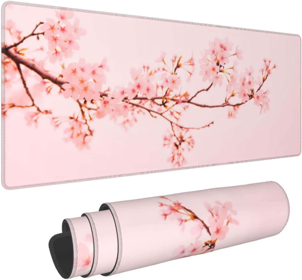 Japanese Cherry Blossom Gaming Mouse Pad Pink Sakura Large XXL Extended ...