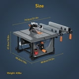 Riedhoff Jobsite Table Saw with Vacuum Function 2000W , 5000 RPM, 98% ...