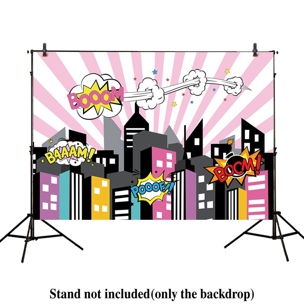 Superhero Cityscape Backdrop