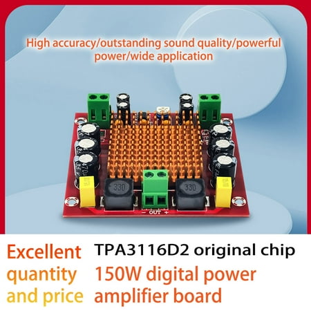 Power Amplifier Board Replacement DC 12-26V AUX Input Single Channel ...