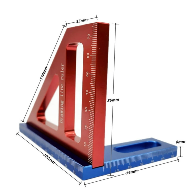 Aluminum Angle 90 Degree Ruler Metal L Shape Square Right Angle ...