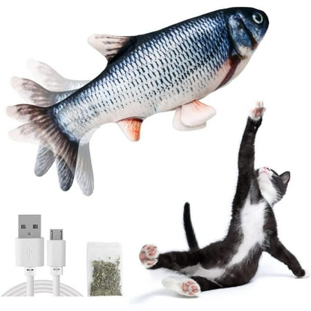 Flippity Fish Cat Toy Flopping Fish Cat Toy Moving Fish Toy for Cats ...