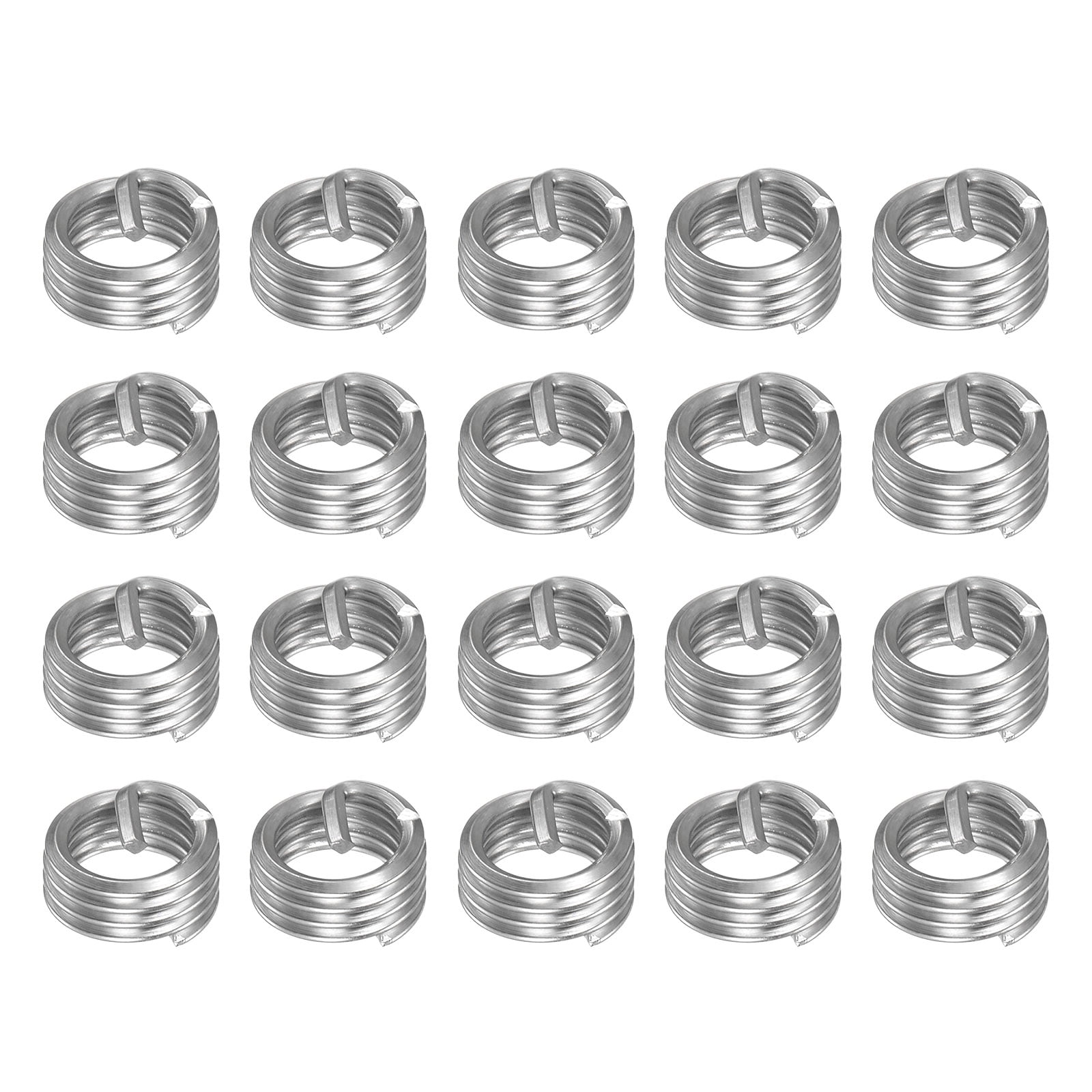 Uxcell M6 x 1 1D 6mm 304 Stainless Steel Wire Thread Insert Threaded ...