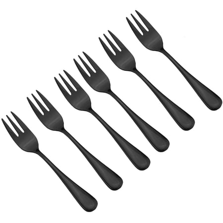 HTAIGUO Rainbow Cake Fork Set 6 Piece Flatware Set Stainless Steel 5.5 ...