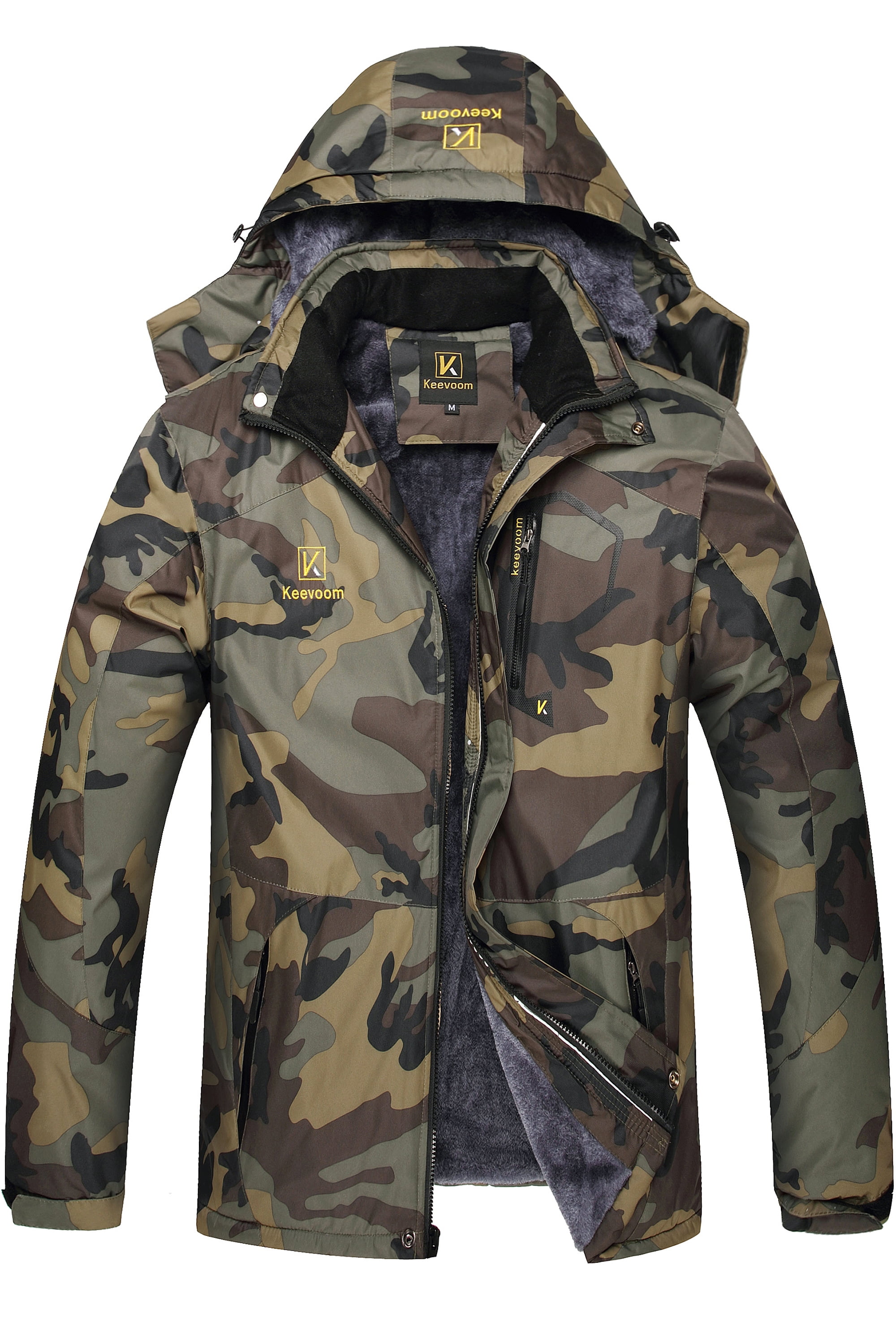 Keevoom Men Waterproof Ski Jacket Winter Snow Coat Windproof Mountain ...