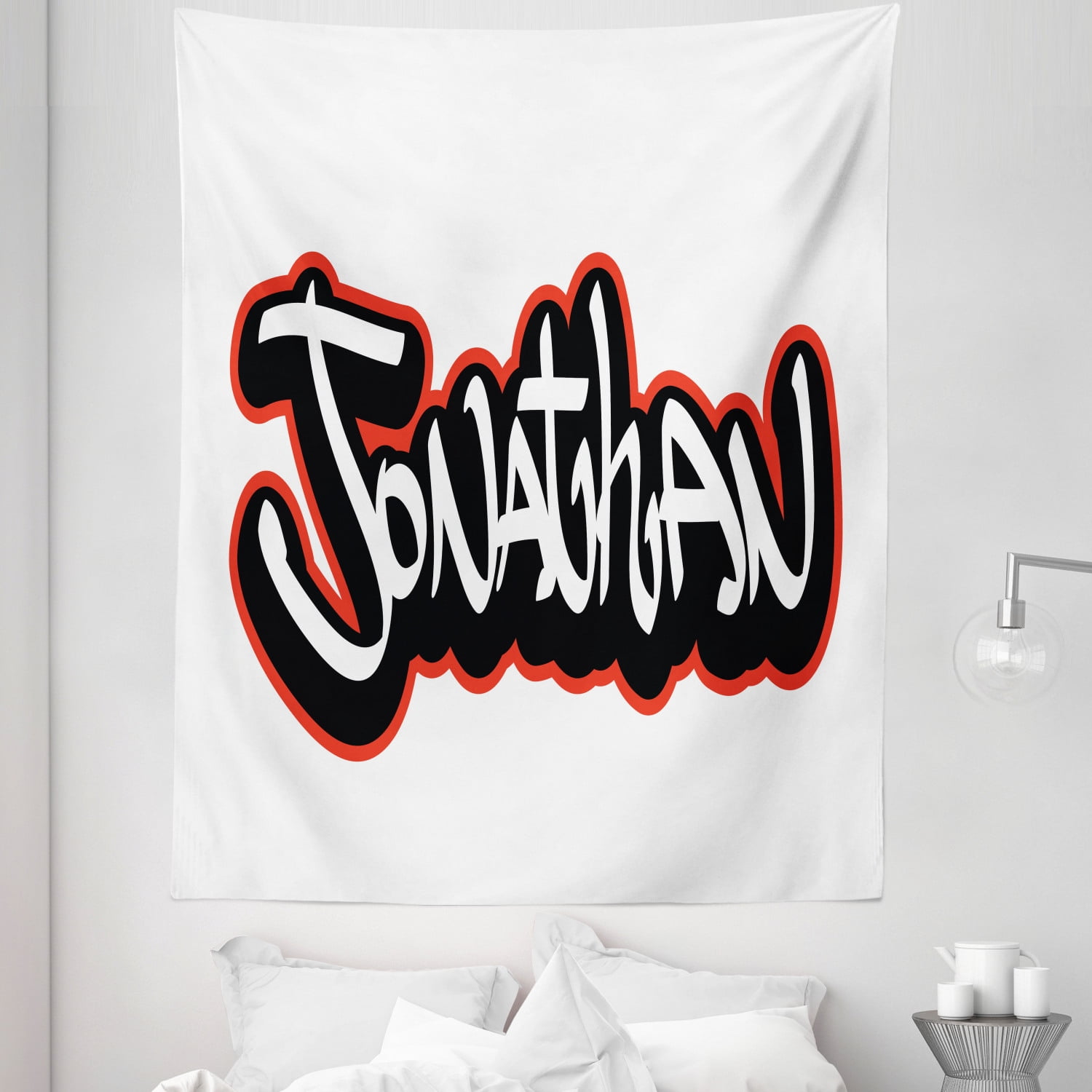 Jonathan Tapestry, Teenage Boys Name Graffito Urban Arts Illustration ...
