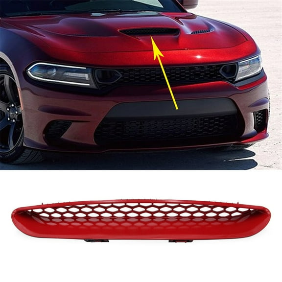 For Dodge Charger 2015-2023 Hood Scoop Grille Insert | For Center/Type ...