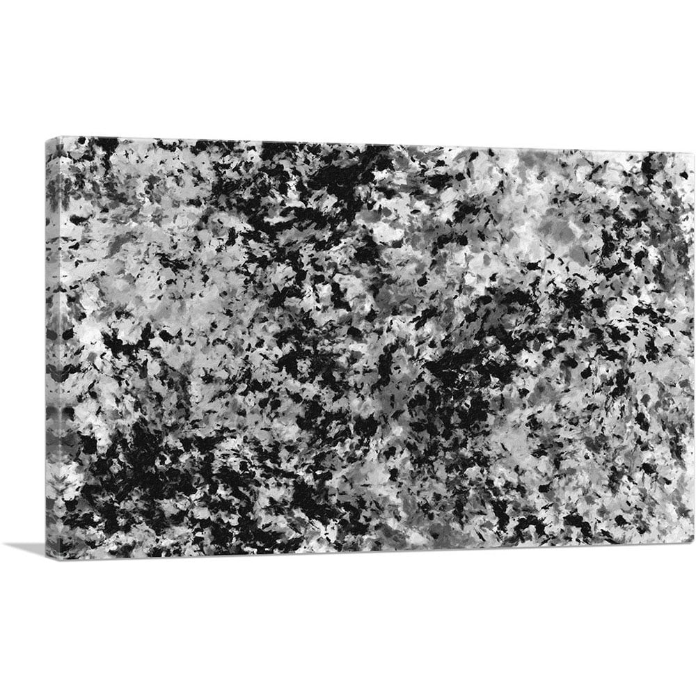 ARTCANVAS Black White Gray Splatter Modern Canvas Art Print - Size: 40 ...