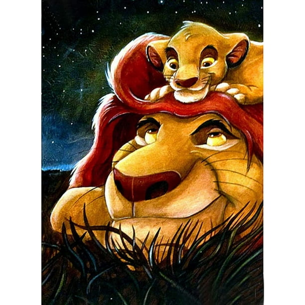 5D Diamond Painting Full Drill, 12"X16" Lion King Simba DIY - Walmart.ca