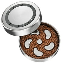 Feedoo 2-Cup Stainless Steel Slow Feeder Dog Bowl - Anti-Choking, Non ...