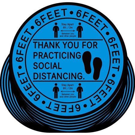 30 Pieces Social Distancing Floor Decal Stickers 6 Feet Distance Floor ...