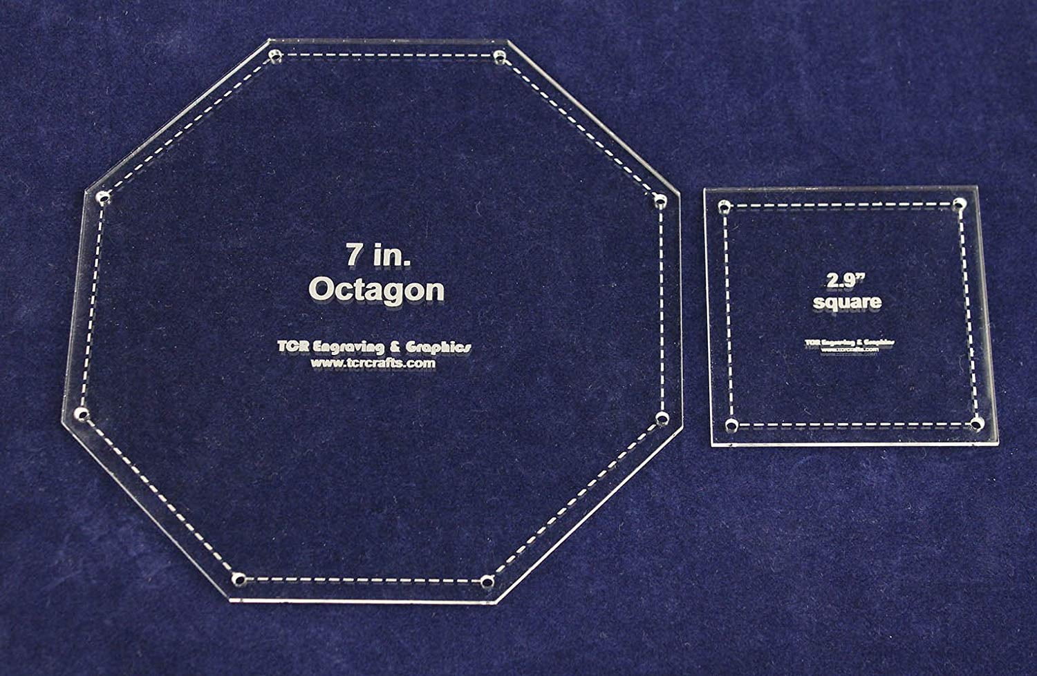 Matching Square/Octagon Set Templates. 7 Inch - Clear 1/8 Inch ...