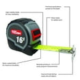 Hyper Tough 16ft Wide Blade Steel Tape Measure with High Visibility and ...