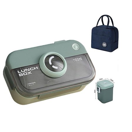 Camera Modeling Hermetic Lunch Box Microwavable With Fork Spoon Bento ...