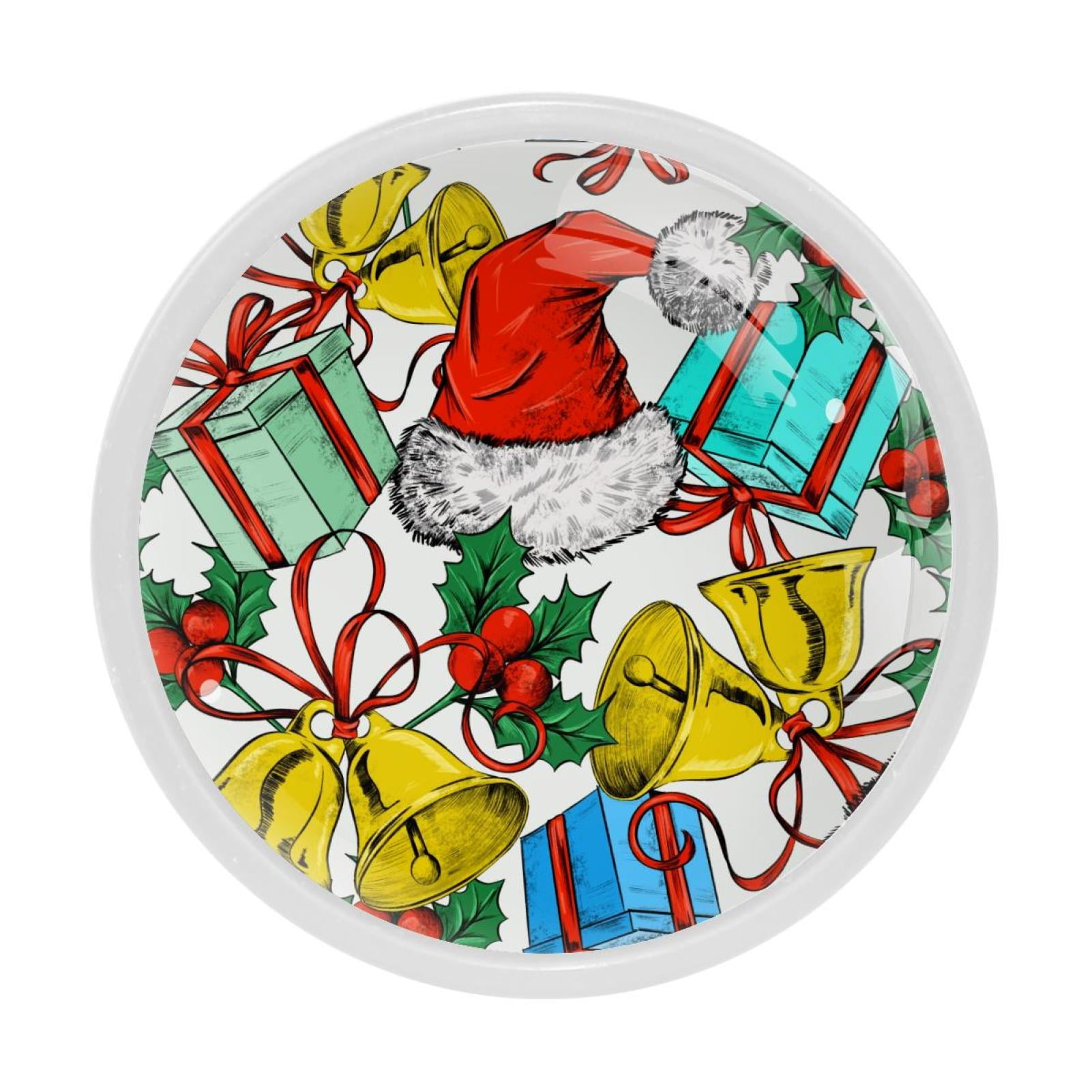 4 Pcs Christmas Knobs for Kitchen Cabinet Cupboard Dresser Bookcase ...