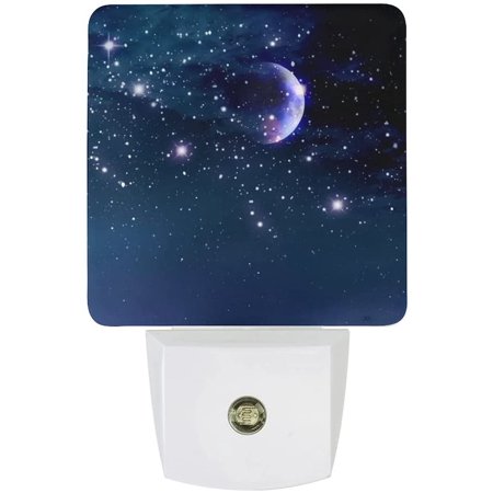 Blue Galaxy Stars Moon Plug-in LED Lamp Dino Scandinavian Style ...