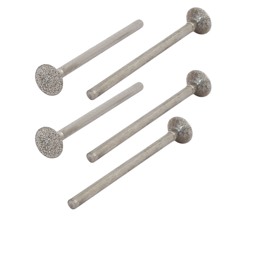 2.35mm Shank 7mm Dia Round Flat Diamond Head Grinding Mounted Point Bit ...