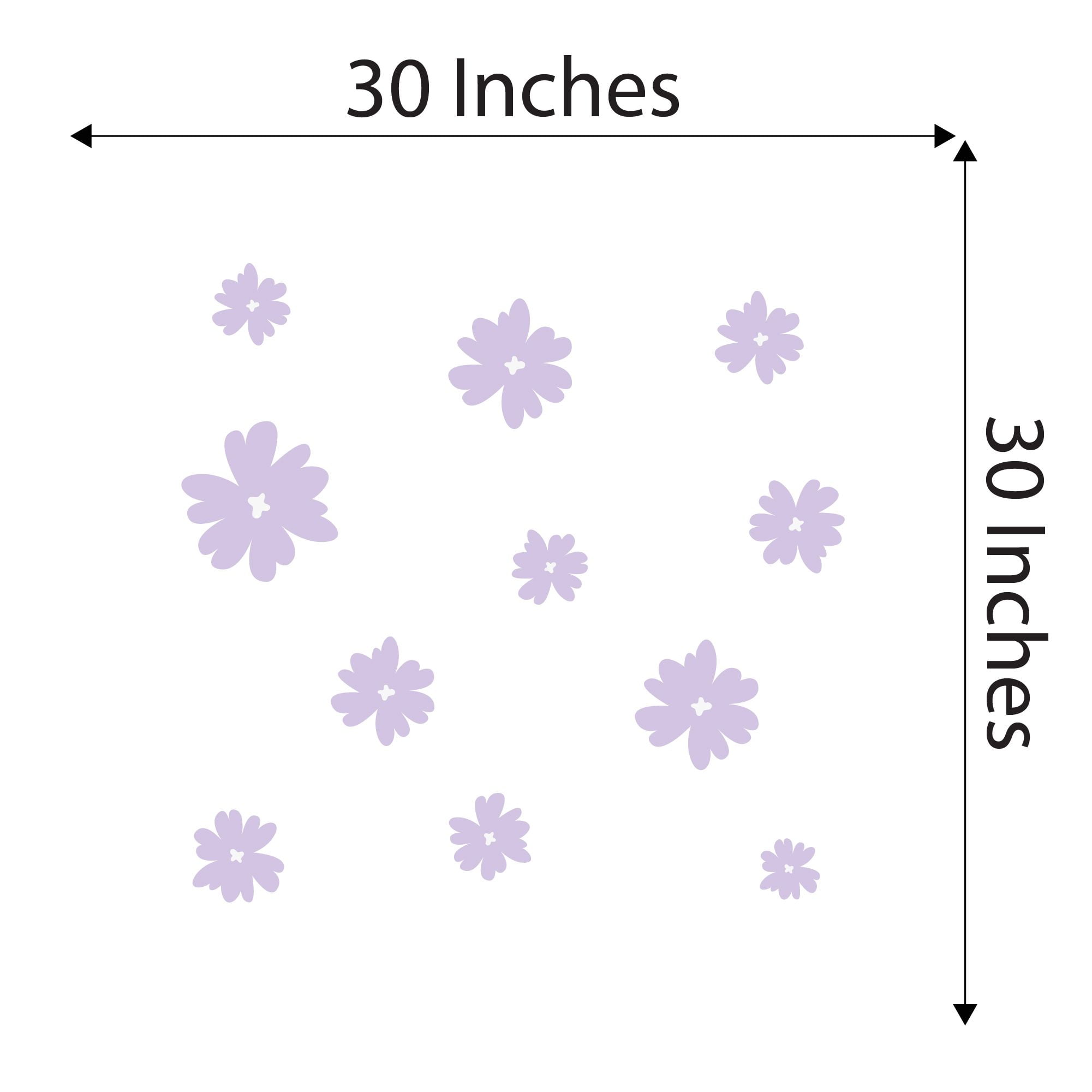 Danish Pastel Wall Decal Pastel Purple Coloured Flower Seamless Pattern ...