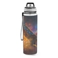 1000ML Transparent Sports Water Bottle with Handle & Straw Portable ...