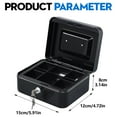 Cxui Lock Box with Removable Tray, Key Lock Security Cash Box for Money ...