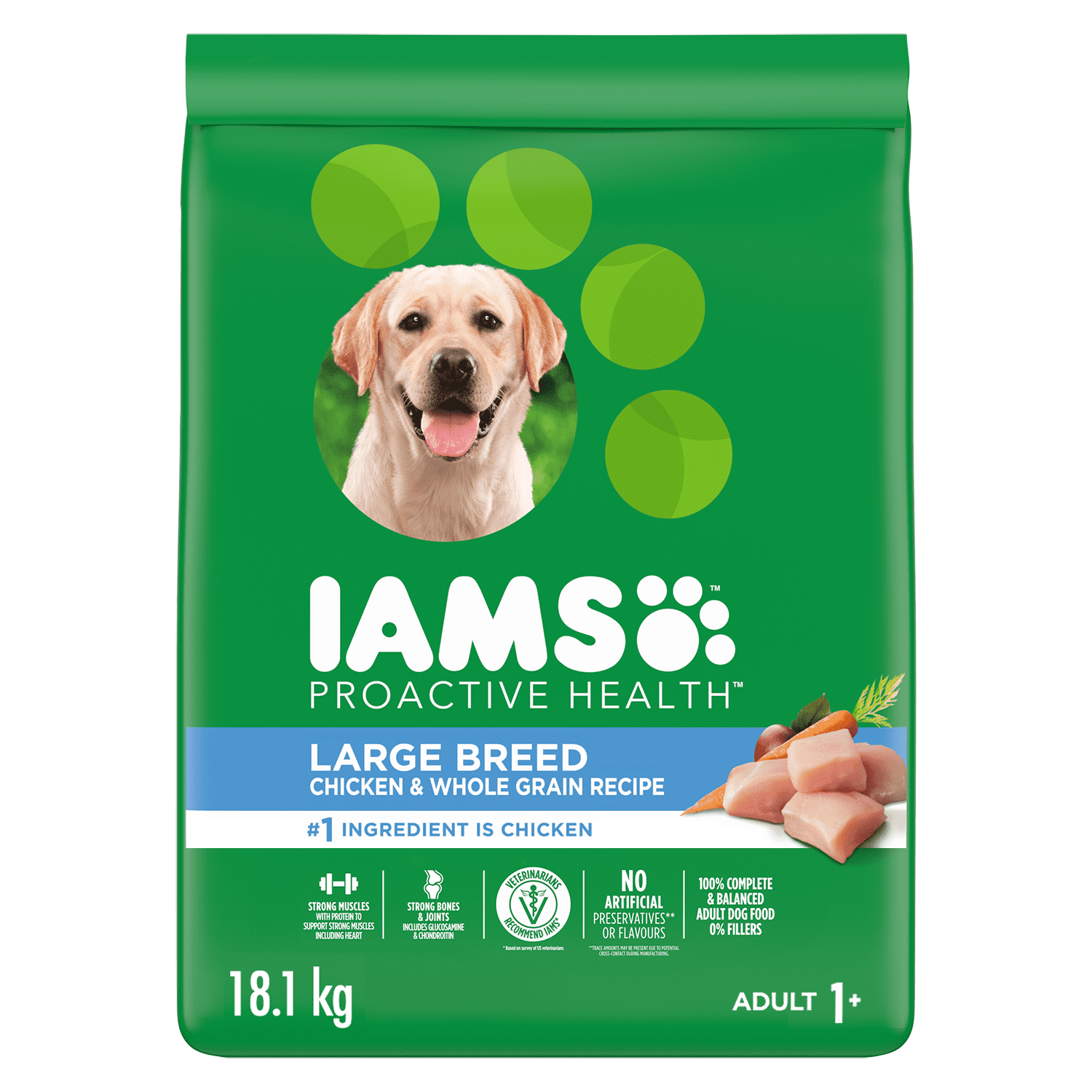 Click here for Iams Chicken & Whole Grains Recipe Adult Large Bre... prices