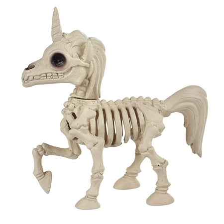 Unicorn Skeleton Bones Decor Ornament Halloween Prop Horror Haunted ...