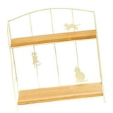 GOOHOCHY Adorable Cat Design Metal Storage Rack for Home Office Desktop ...