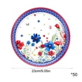 WOHAPY Upgrade Independence Day Flower Themed Party Tableware Set ...