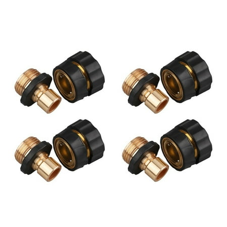 ruzhgo 4 Pairs 3/4-inch Hose Male Female Connector Quick Connection ...