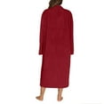 RQYYD Women's Zip Up Robe Fleece Bathrobe Long Zipper Lounger Warm ...