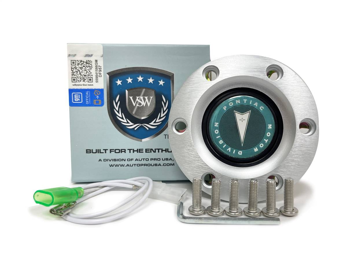 VSW 6-Bolt Brushed Horn Button, Pontiac Motor Company Arrow Emblem ...