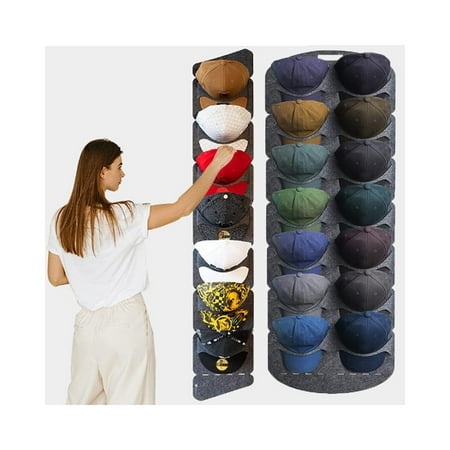 Hongchun Baseball cap display rack home storage coat rack wall felt hat ...