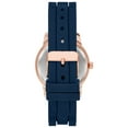 Time and Tru Women's Wristwatch, Rose Gold Case, Blue Silicone Bezel ...