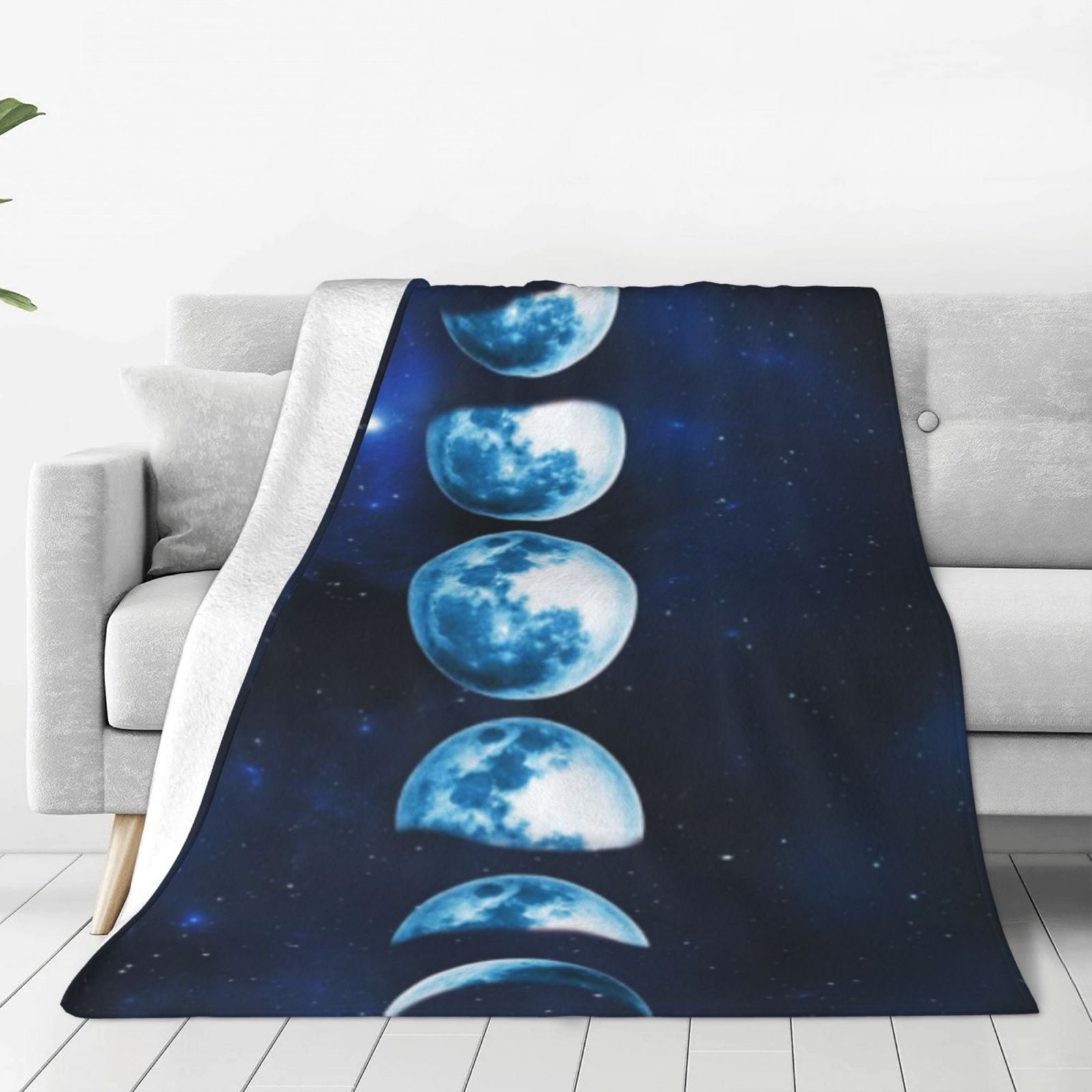 Lunar Eclipse Blanket Moon Galaxy Print Throw Blanket Soft Warm for Kid ...