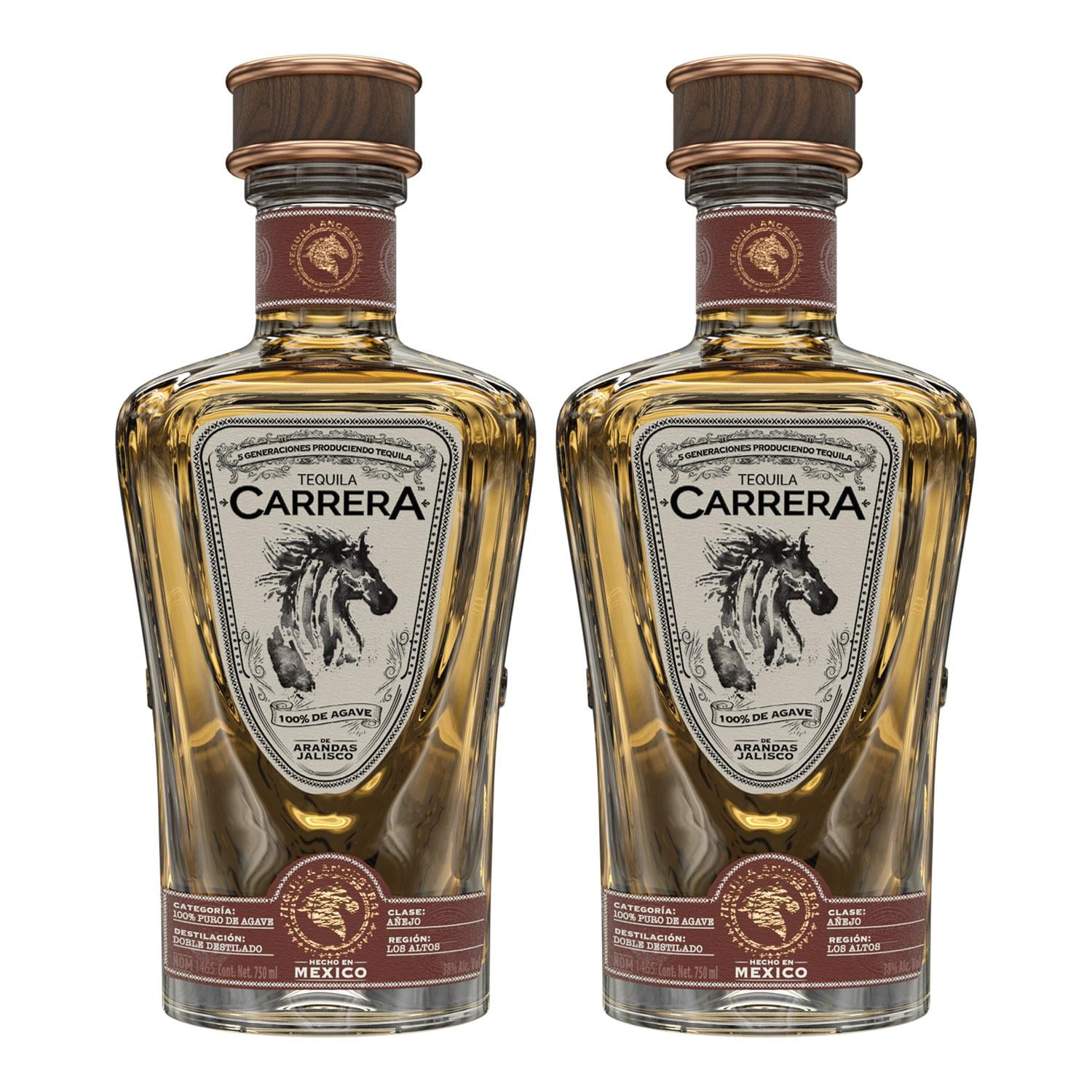 Pack de 2 Tequila Carrera Añejo 750 ml | Bodega Aurrera en línea