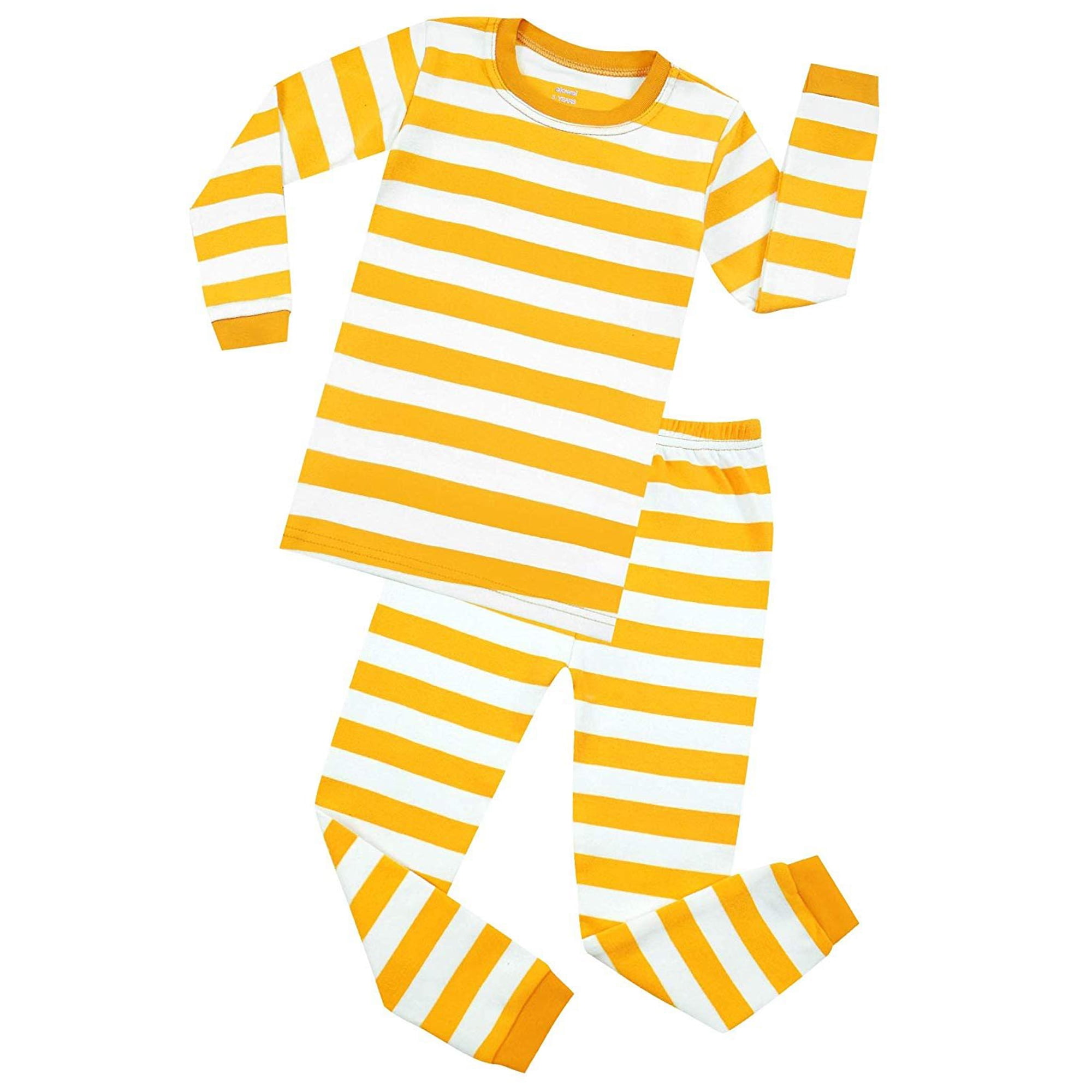 Elowel Pajama Set for Boys and Girls 2 Pack Sleepwear PJs 100% Cotton ...