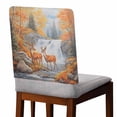 Deer Chair Covers Set of 6 Forest Wildlife Chair Back Covers Stretch ...
