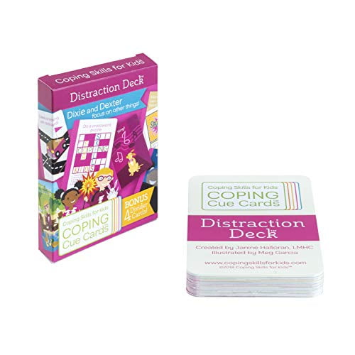 Coping Skills for Kids Cue Cards Distraction Deck Card Game, Natural ...