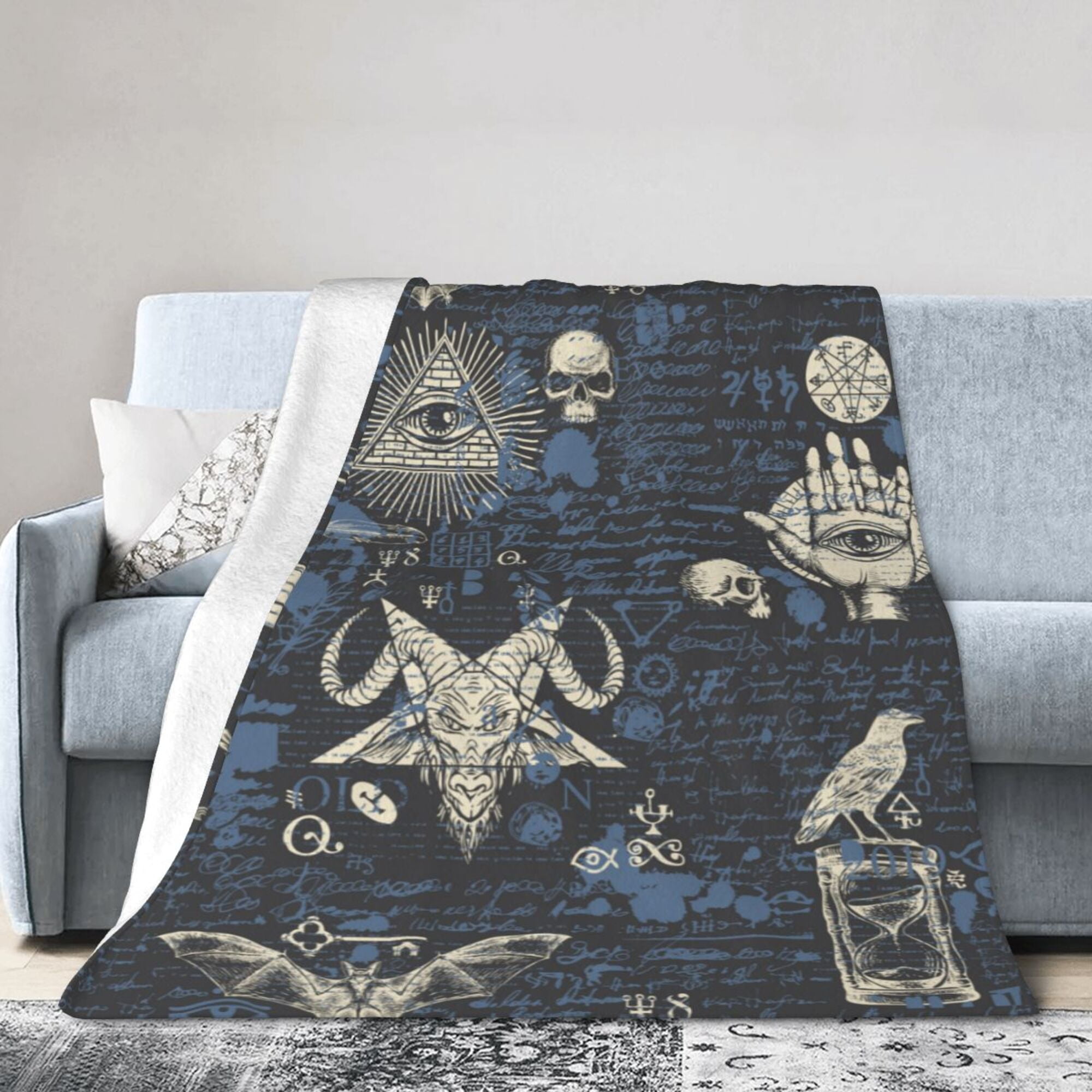 DouZhe Ultra-Soft Micro Fleece Lightweight Flannel Bed Blanket, Occult ...