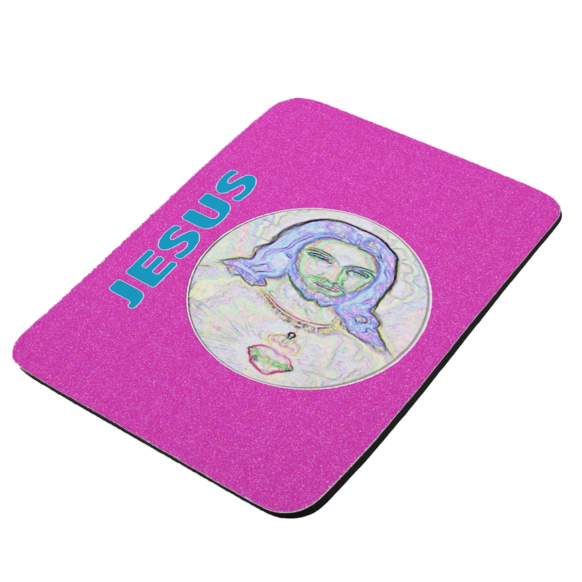 Electric Jesus Pink - KuzmarK Mousepad / Hot Pad / Trivet - Walmart.com