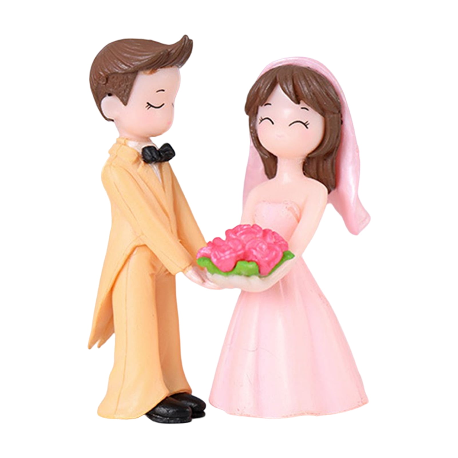 Yoone 2Pcs Romantic Couple Ornament Realistic Fashionably Dressed DIY ...