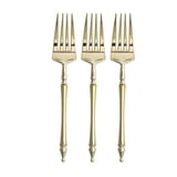 eFavormart 24 Pack 6" Gold Glittered European Style Plastic Forks ...