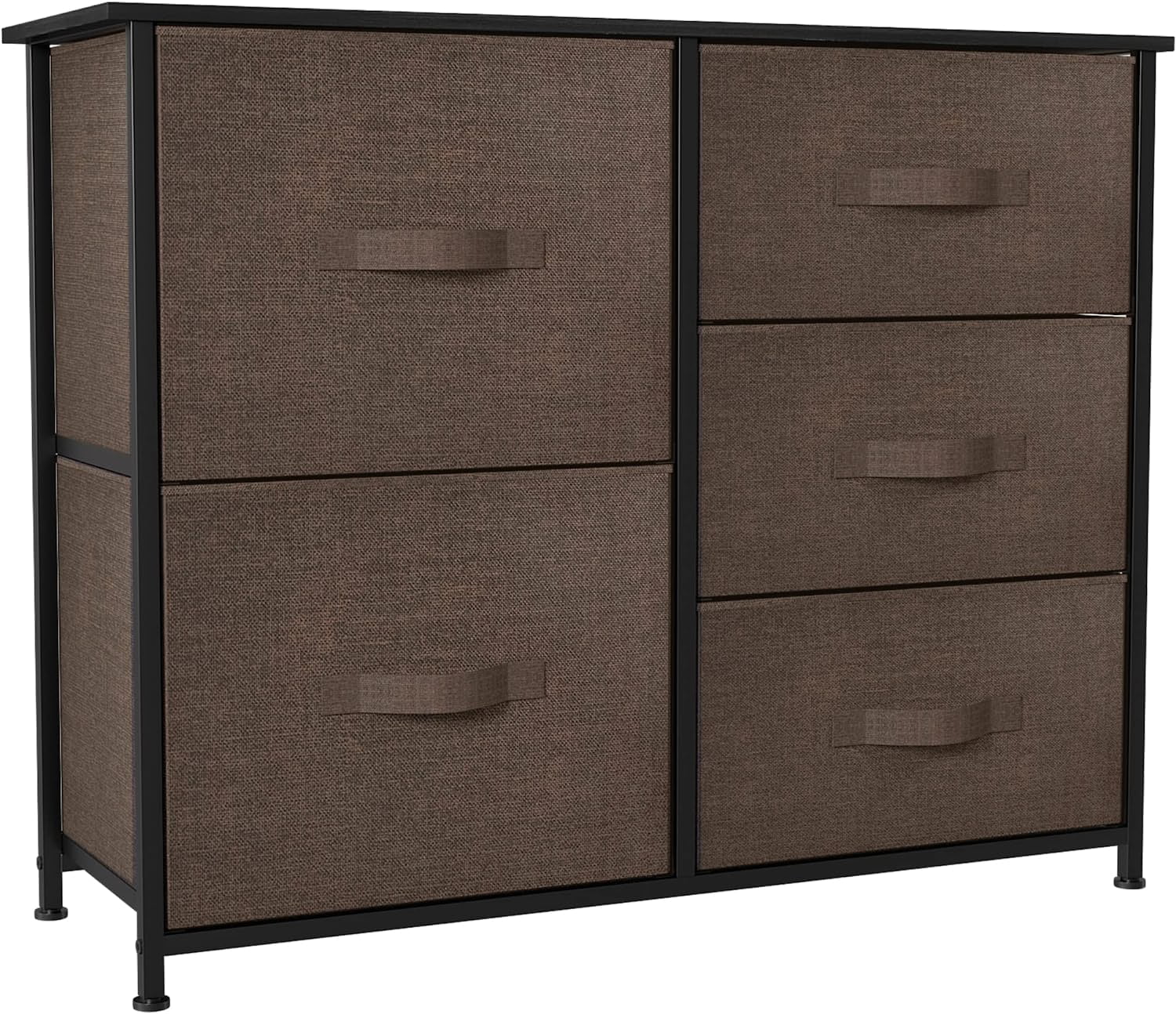 YINTATECH Storage Tower with 5 Drawers - Fabric Dresser, Organizer Unit ...