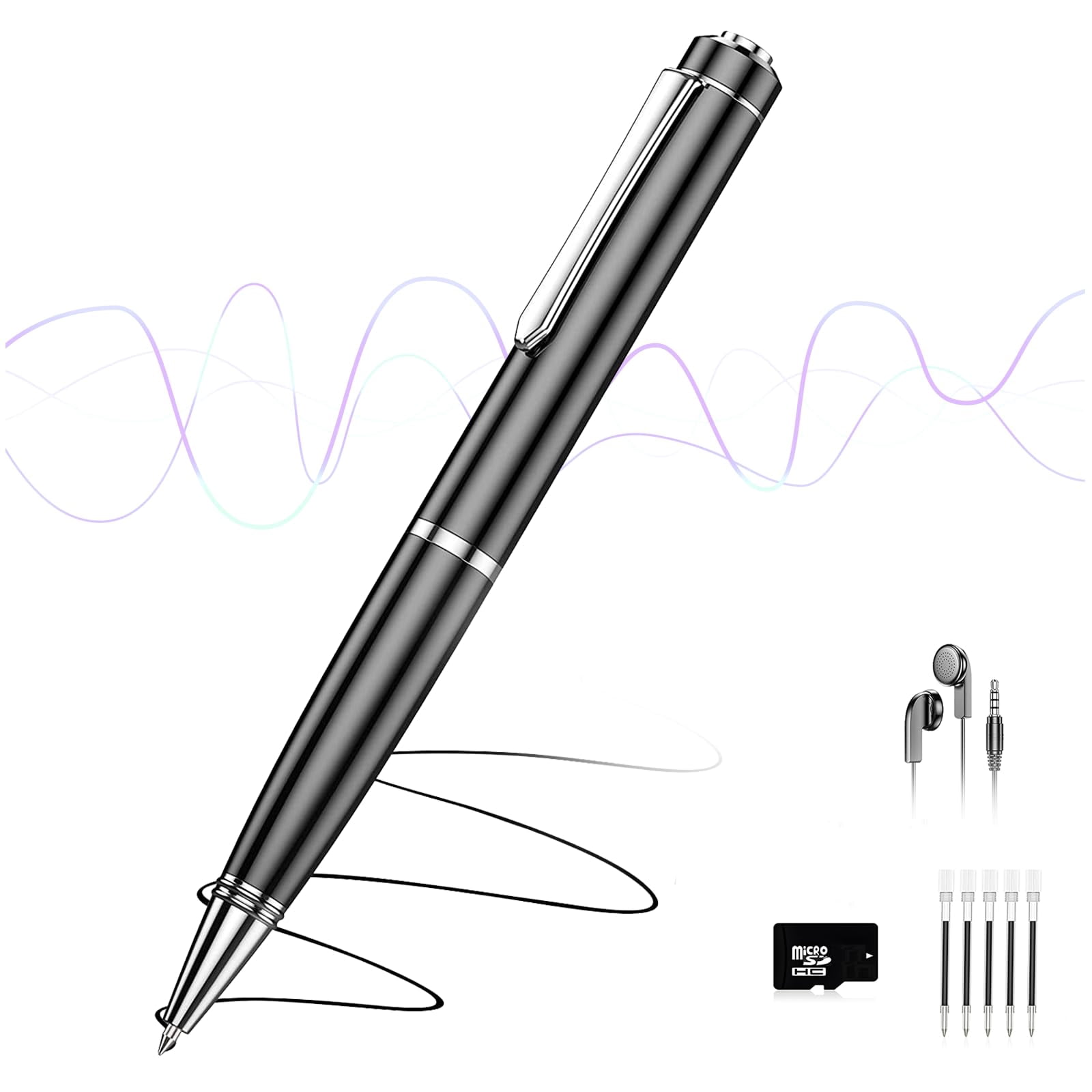 72GB Digital Voice Recorder, Audio Recorder with 25H Battery Life ...