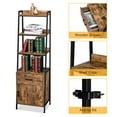 Zimtown 4 Tier Ladder Bookshelf with 2 Drawers & 3 Shelves, Industrial ...