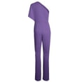 AGWOLF Women One Shoulder Jumpsuits Business Casual Asymmetric Ruffle ...