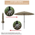 REDCAMP 9FT Patio Umbrella 18 Ribs Outdoor Table Market Umbrella with ...
