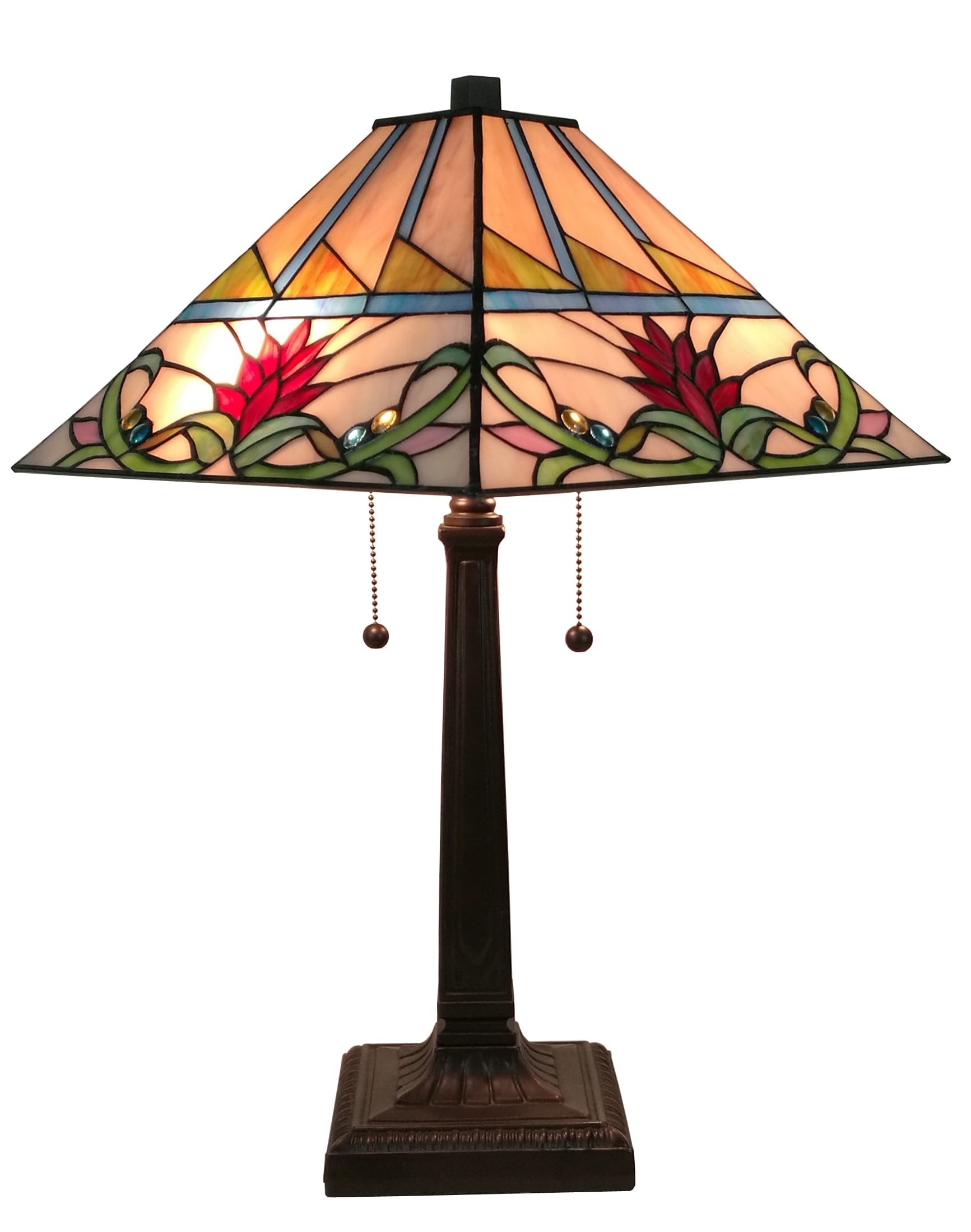 Amora Lighting AM311TL14 Tiffany Style Multi-Color Mission Table Lamp ...