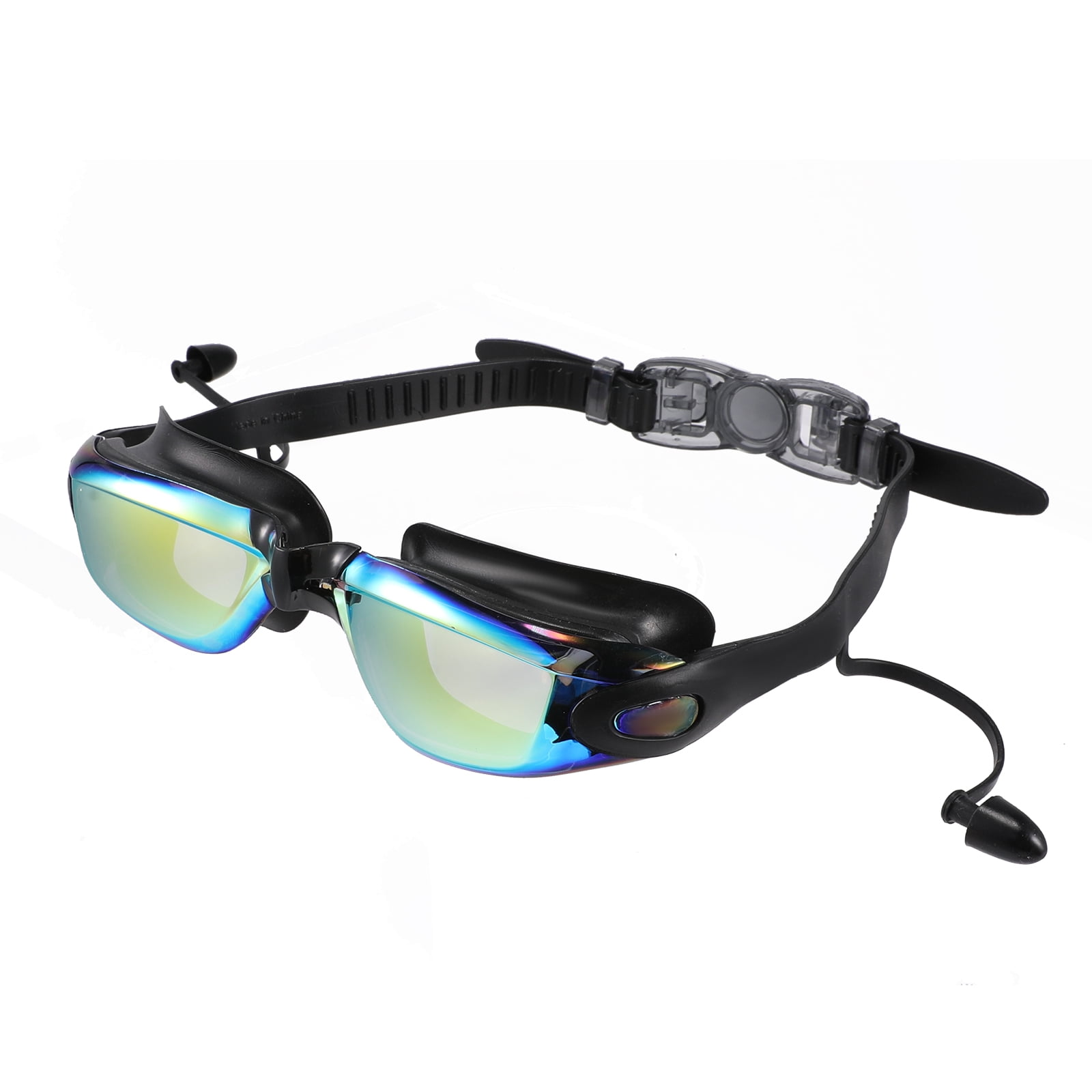 KKSQ Swim Goggles with Ear Plugs,UV Protection No Leaking Anti Fog Lens ...