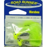 Blakemore B2-1004-012 Road Runner Marabou Jighead 1/4oz, Chartreuse ...